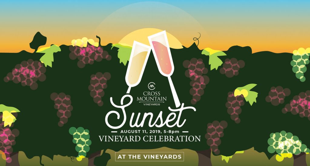 Sunset Vineyard Celebration | Cross Mountain Vineyards